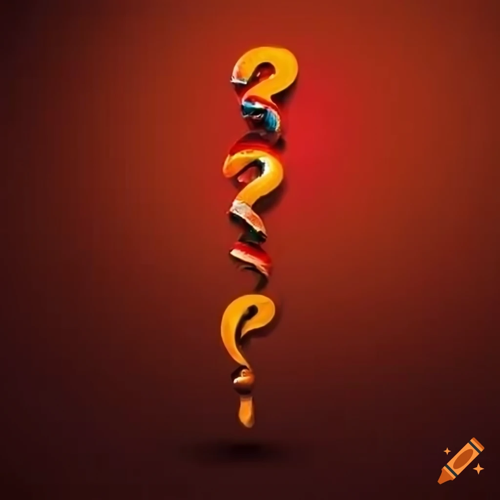 Colorful question marks on red, orange, and yellow background