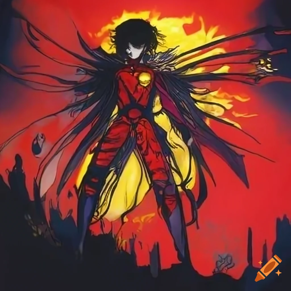 Artistic portrayal of a fire superhero on Craiyon