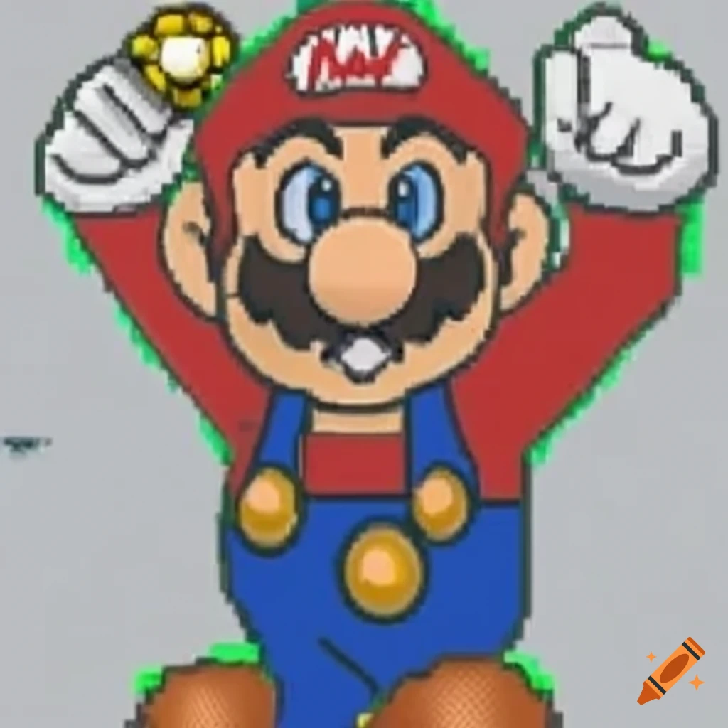 Classic mario gameplay screenshot on Craiyon