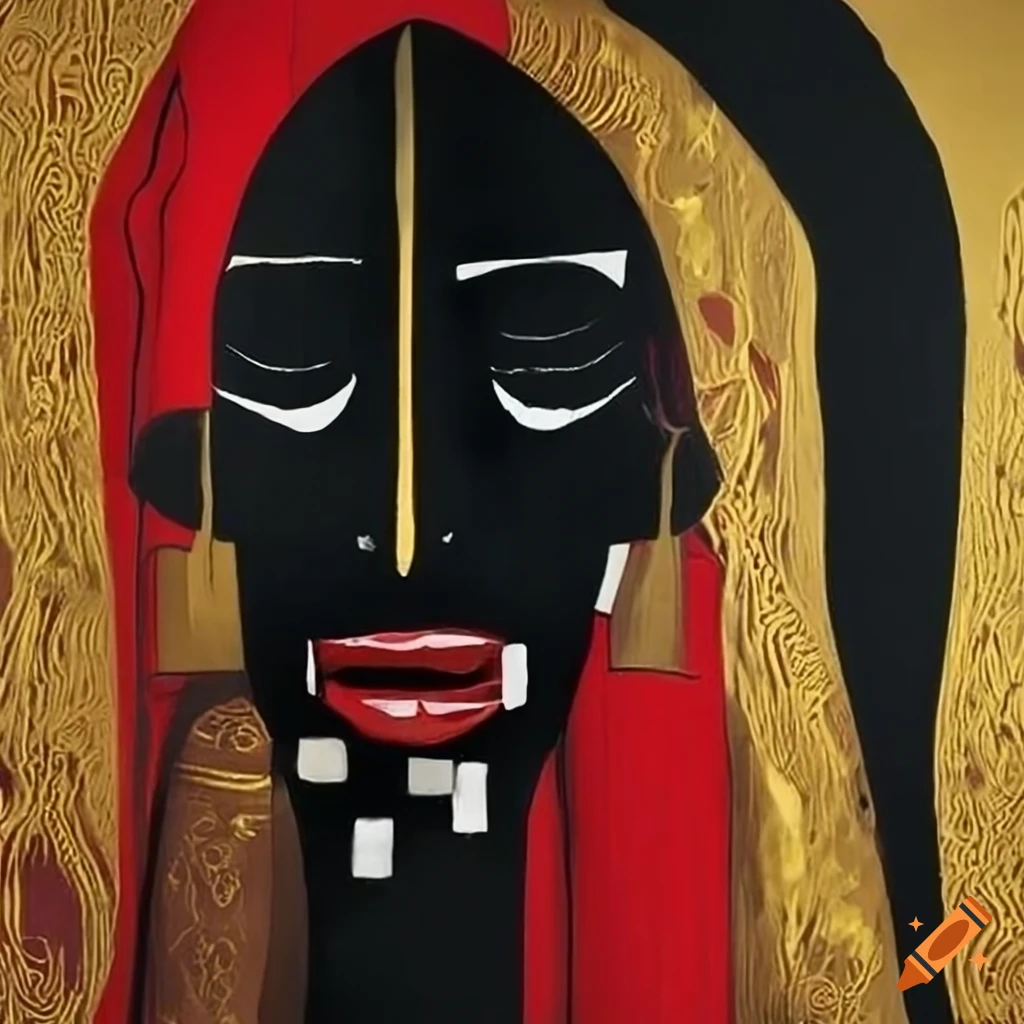 Abstract artwork inspired by African tribal culture on Craiyon