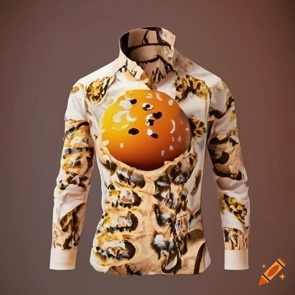 Men's shirt with egg and yolk design