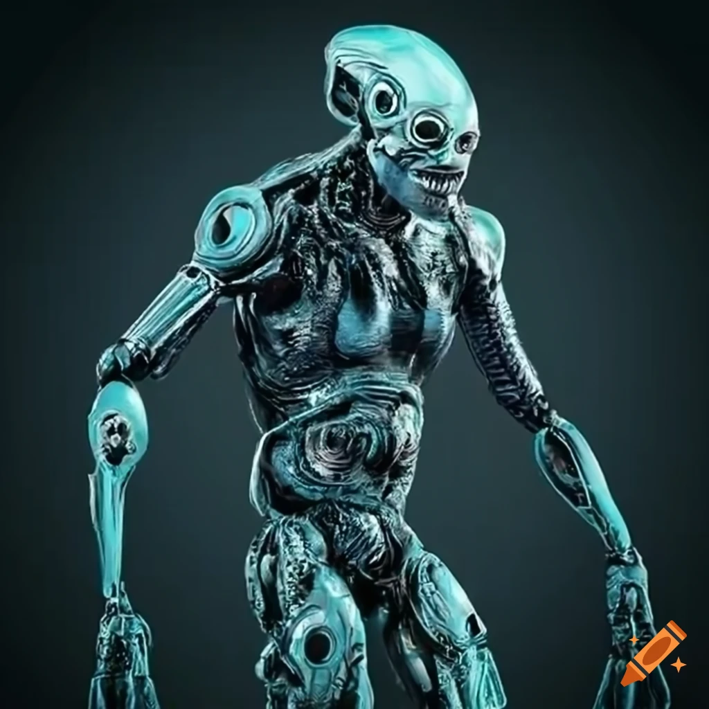 Walrus monster humanoid in futuristic pilot jumpsuit with pipes on Craiyon