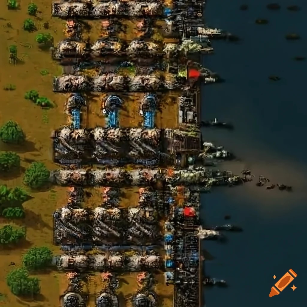 Screenshot of the game factorio on Craiyon