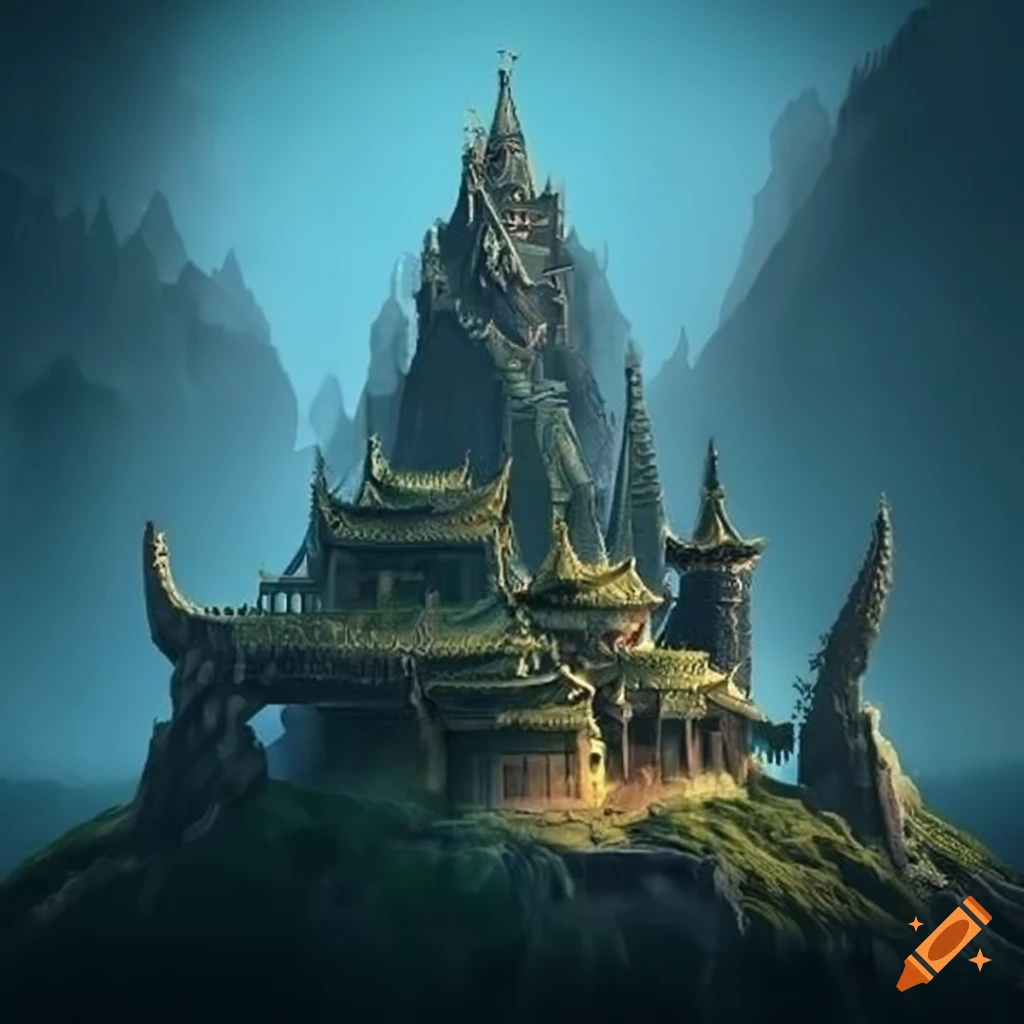 Image of a fantasy-like chinese castle