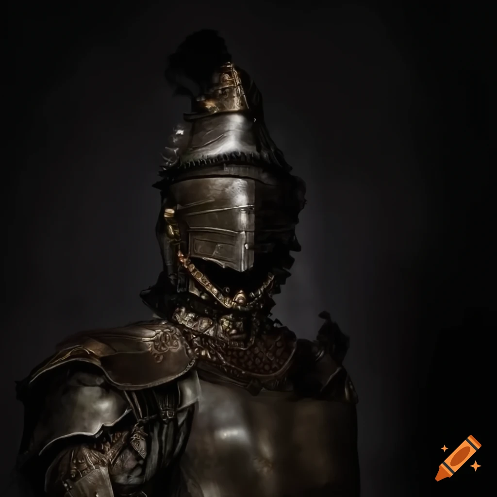 Detailed image of a warrior night in armor on Craiyon