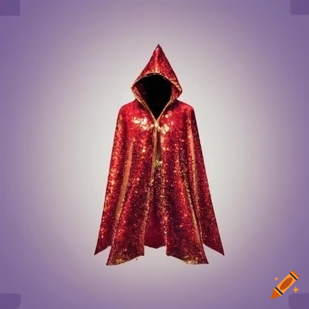 Silver sparkly cloak on Craiyon