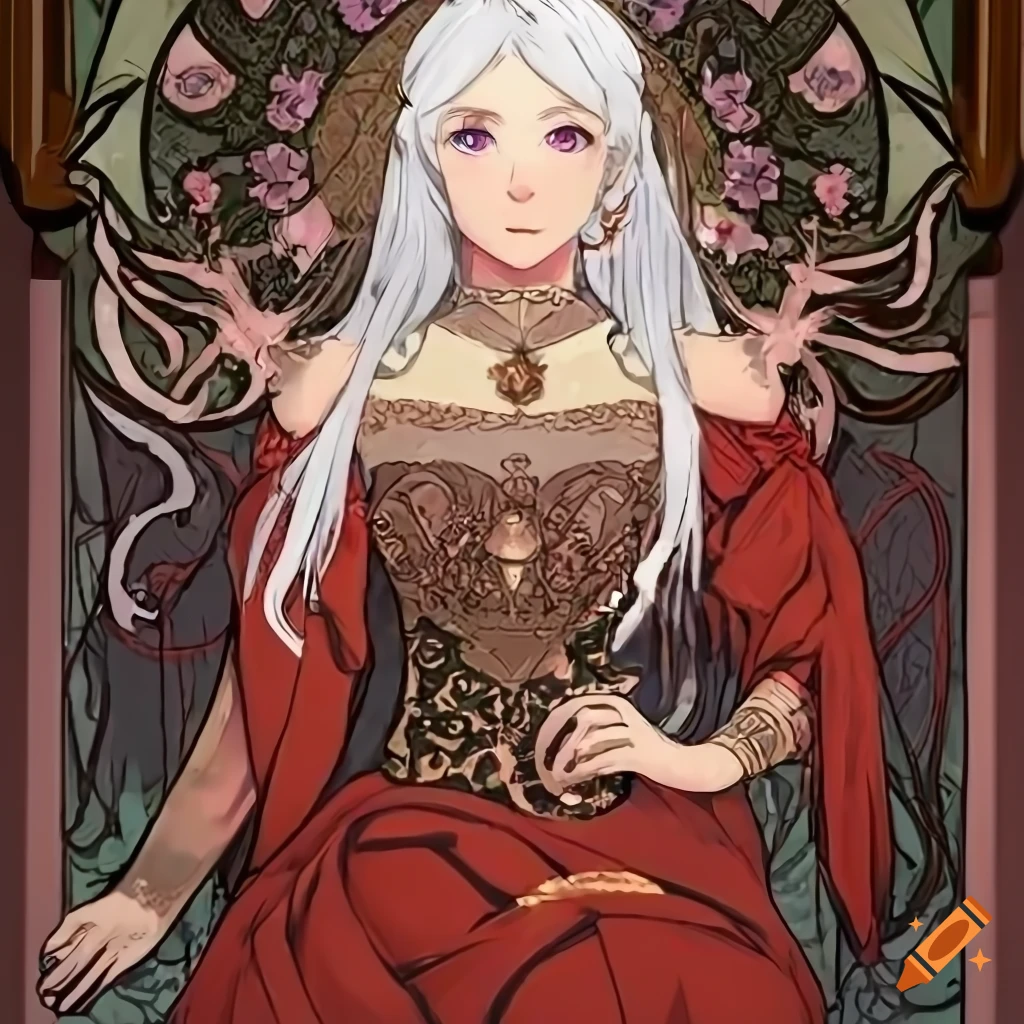 Portrait of edelgard von hresvelg from fire emblem: three houses on Craiyon