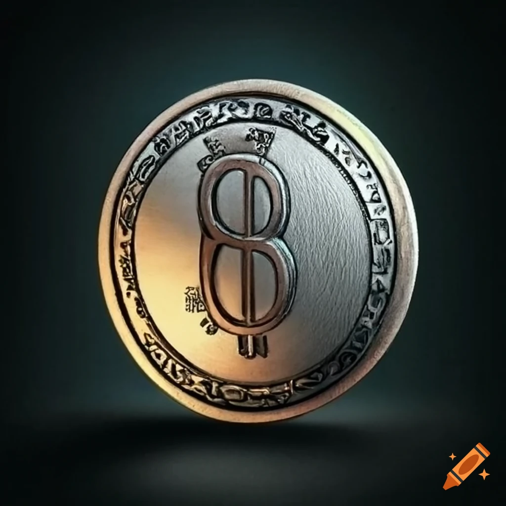 Snake shaped like the number 6 on a coin on Craiyon