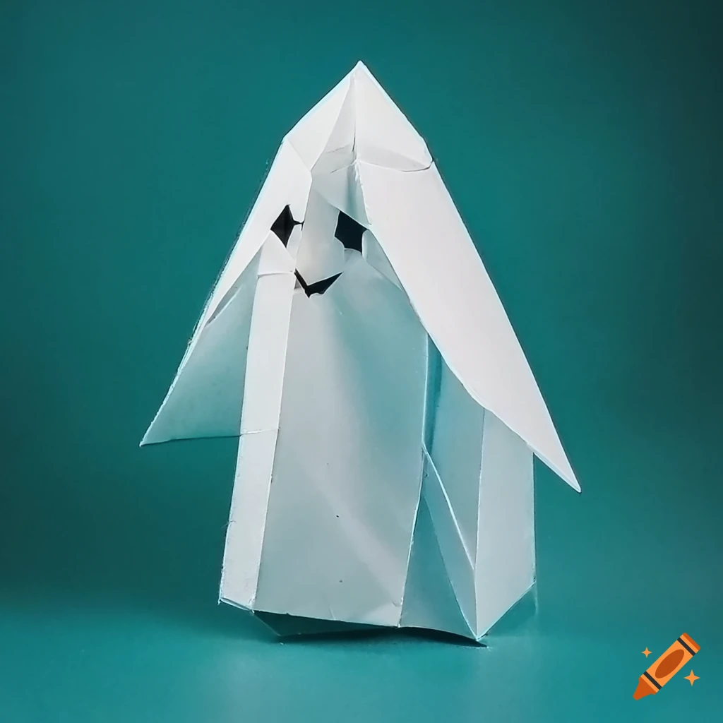 Origami paper ghost on Craiyon