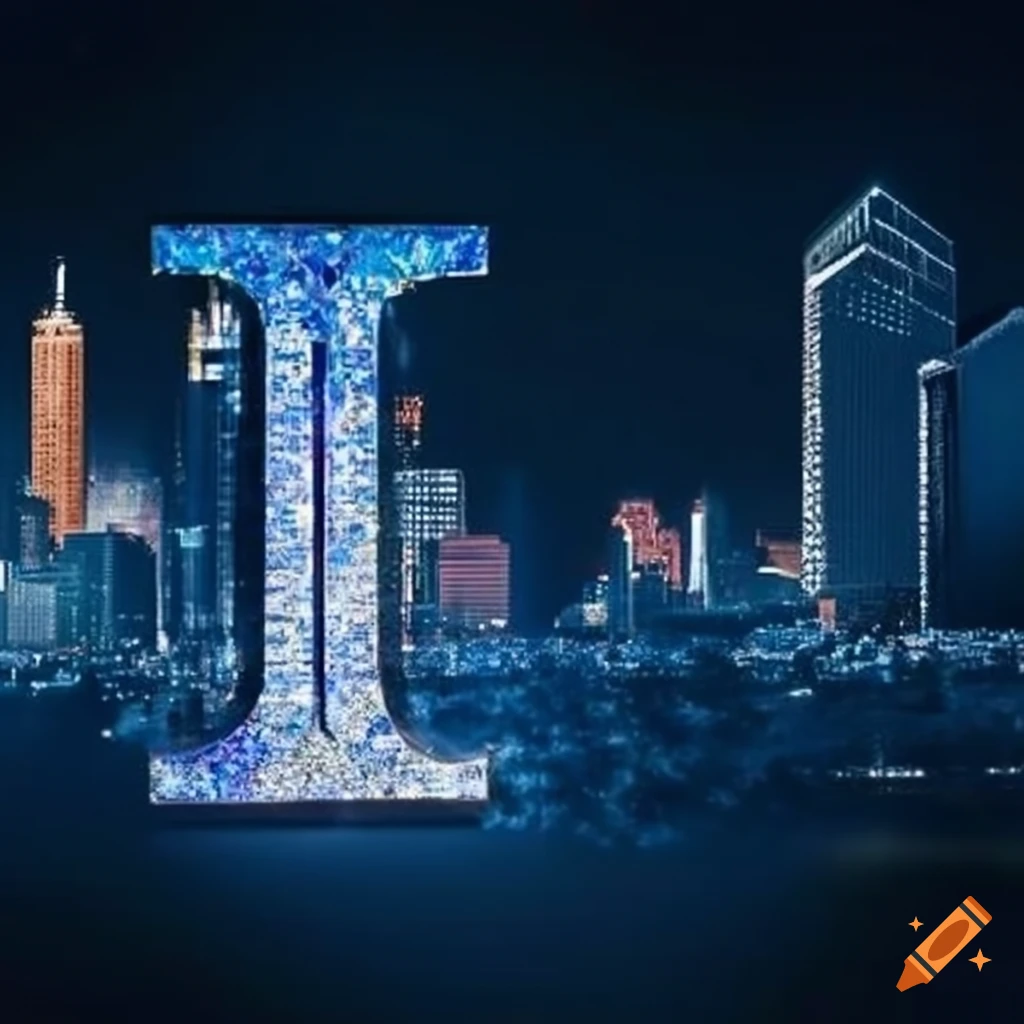 Iced out logo with houston skyline and diamonds