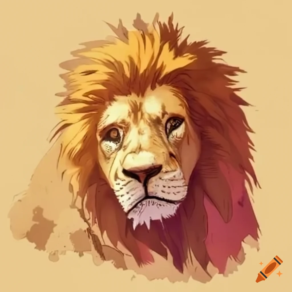 Lion wearing a mustard beanie inspired by vincent van gogh on Craiyon