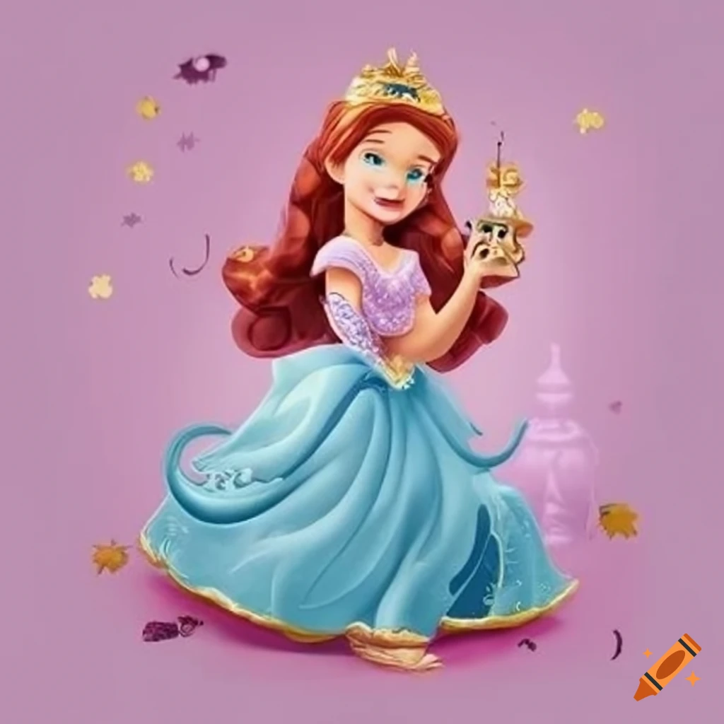 Illustration of a princess with a magical table