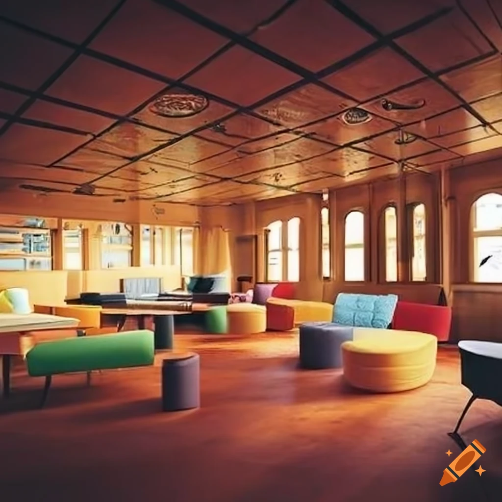 Image of communal spaces in architecture on Craiyon