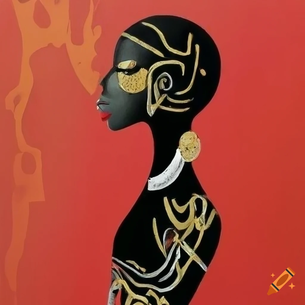 Abstract artwork inspired by African tribal culture on Craiyon