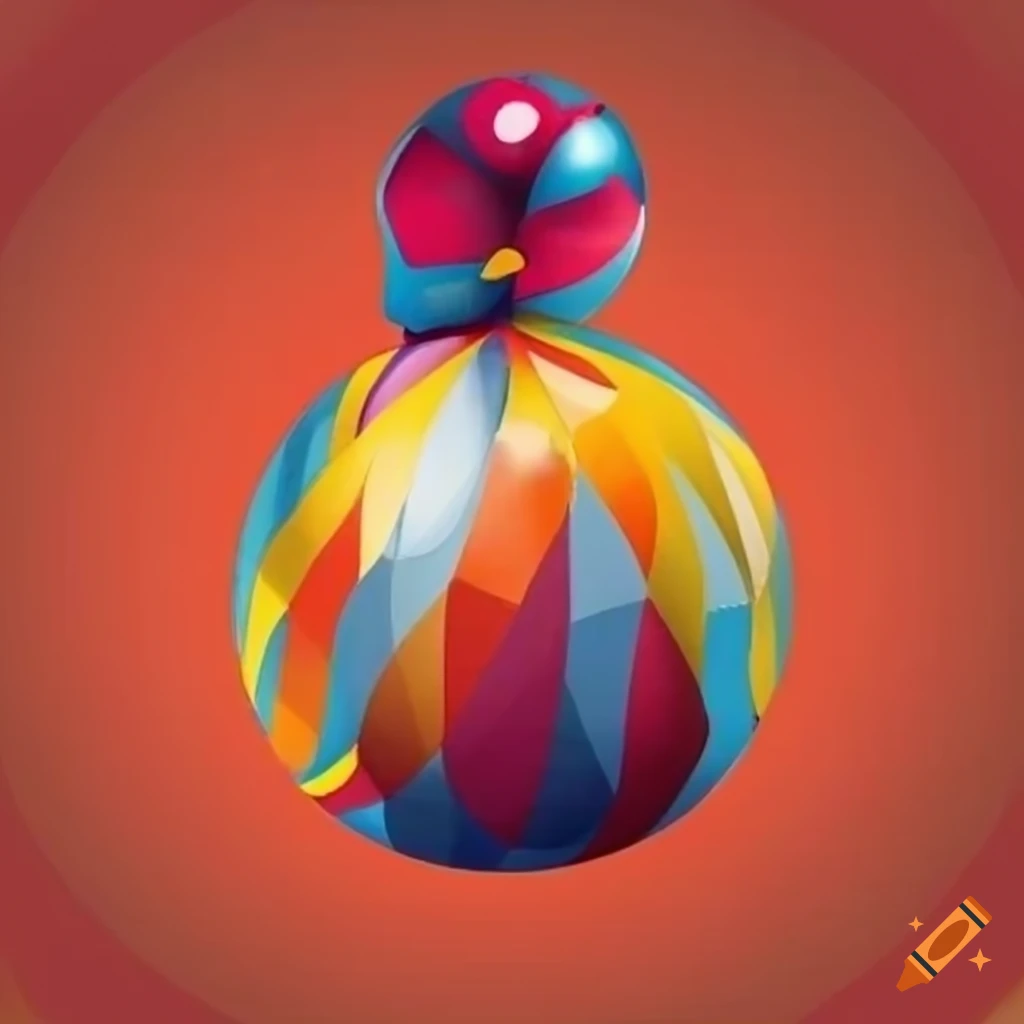 Illustration of a circus ball on Craiyon