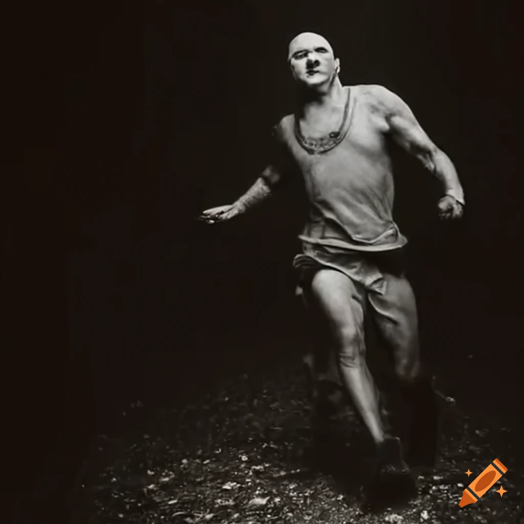 Image of a man chasing another man