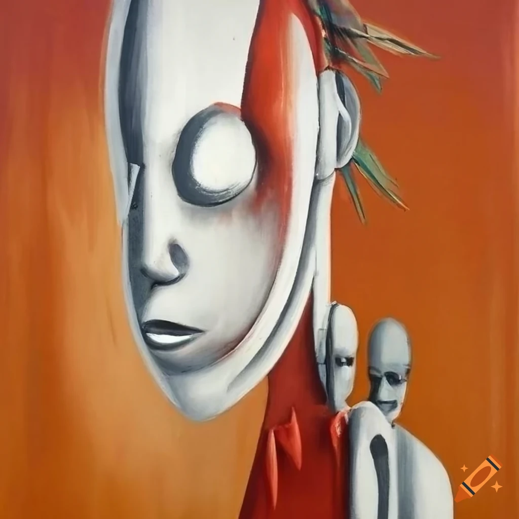 Surreal abstract art inspired by african tribes on Craiyon