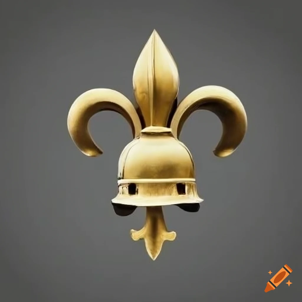 Symbol combining fleur de lys and Gaulish helmet on Craiyon