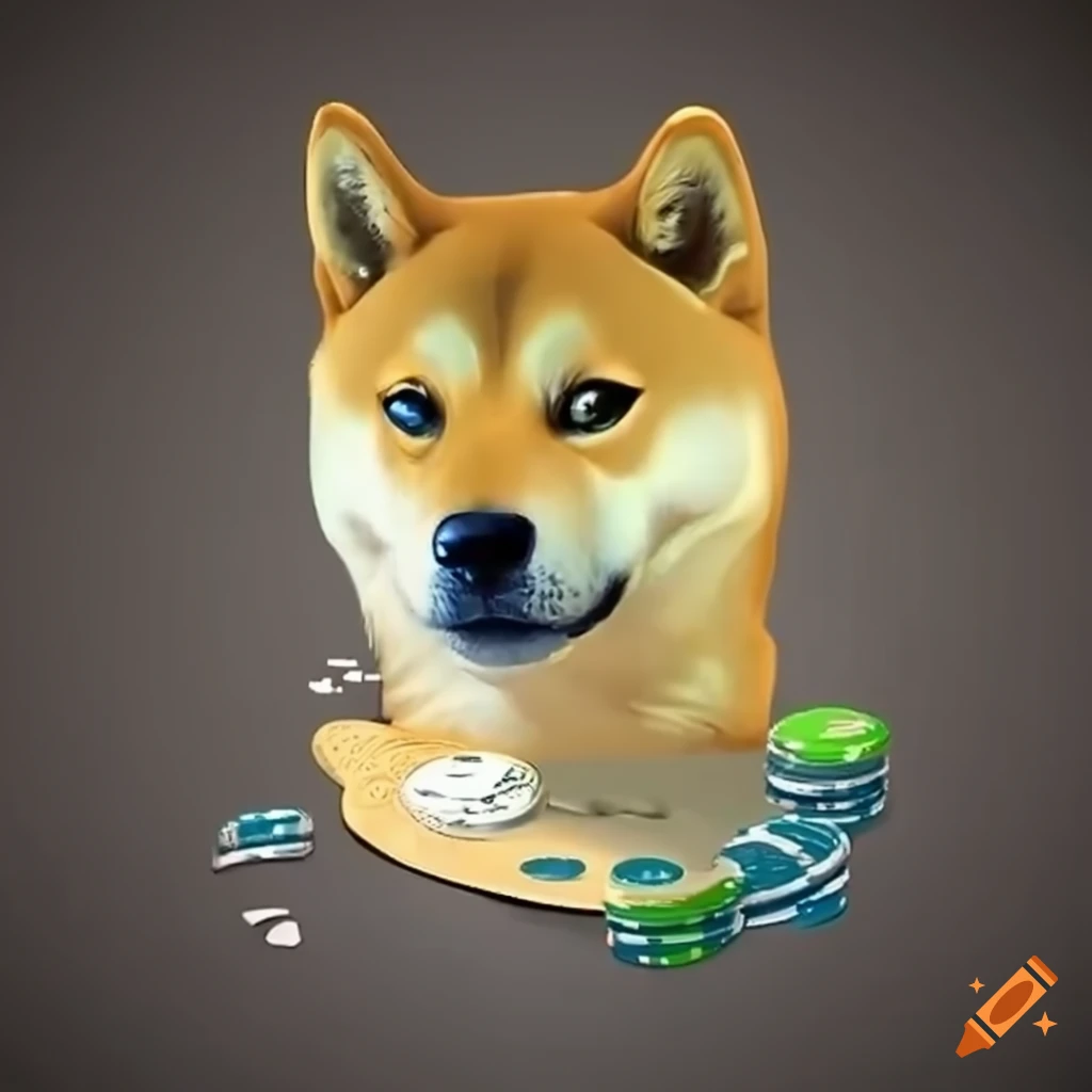 Dogecoin playing poker with bitcoin