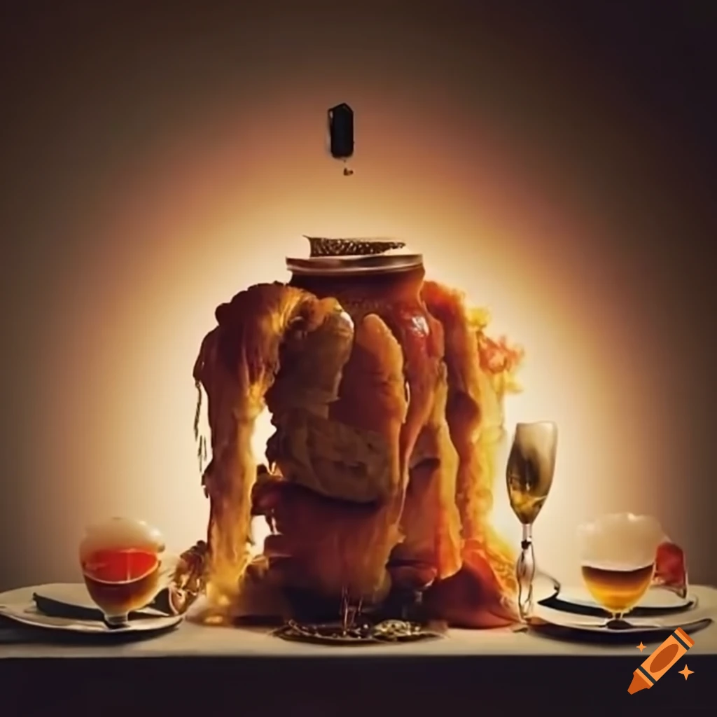 Surreal dinner scene on Craiyon