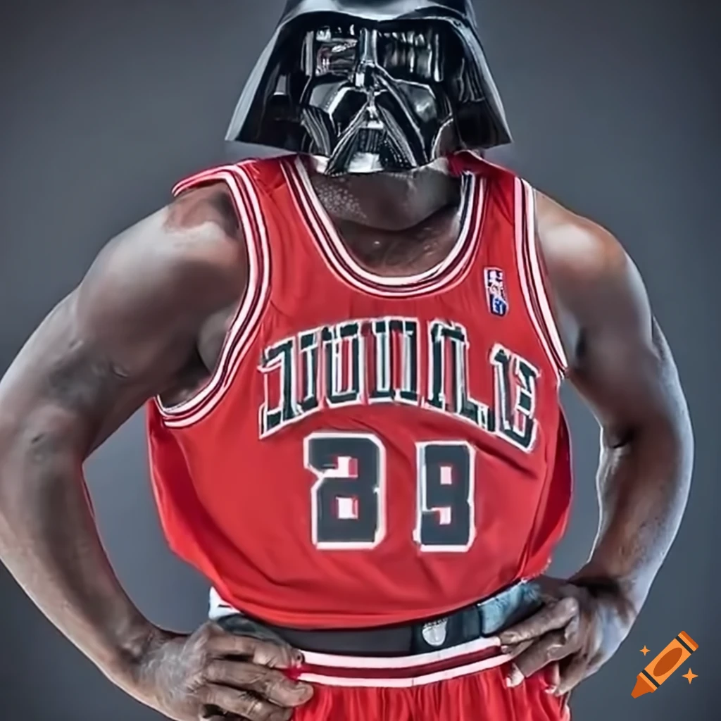 Darth vader in a chicago bulls jersey