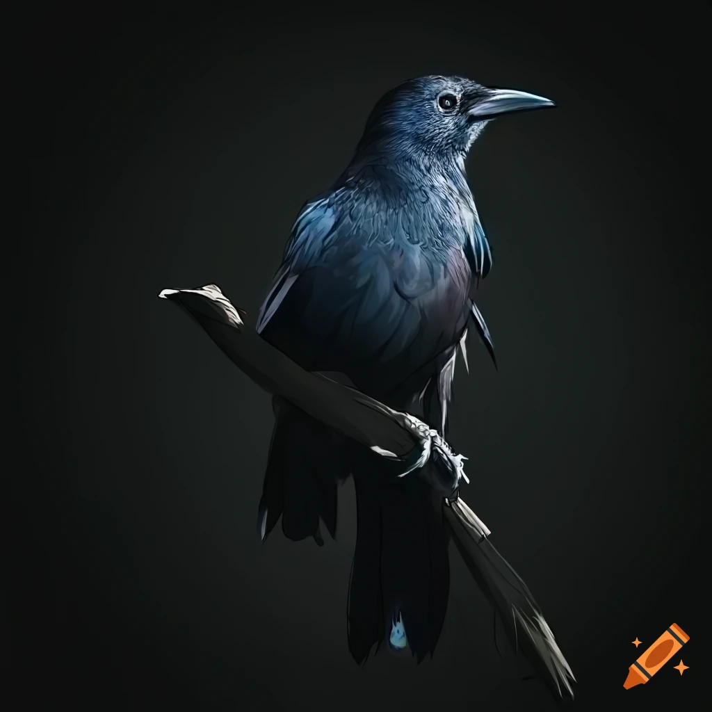 Image of a cyan crow