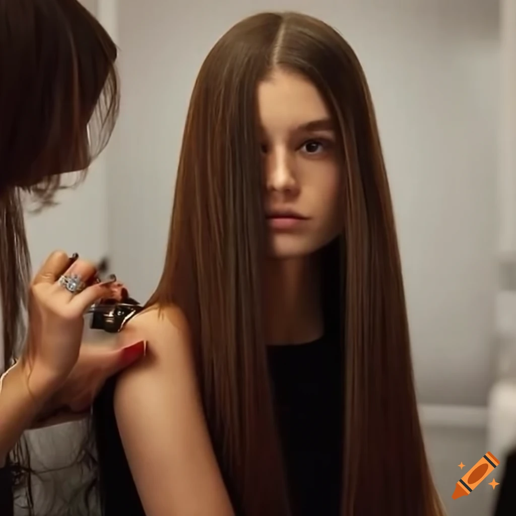 Abby champion getting her hair trimmed backstage