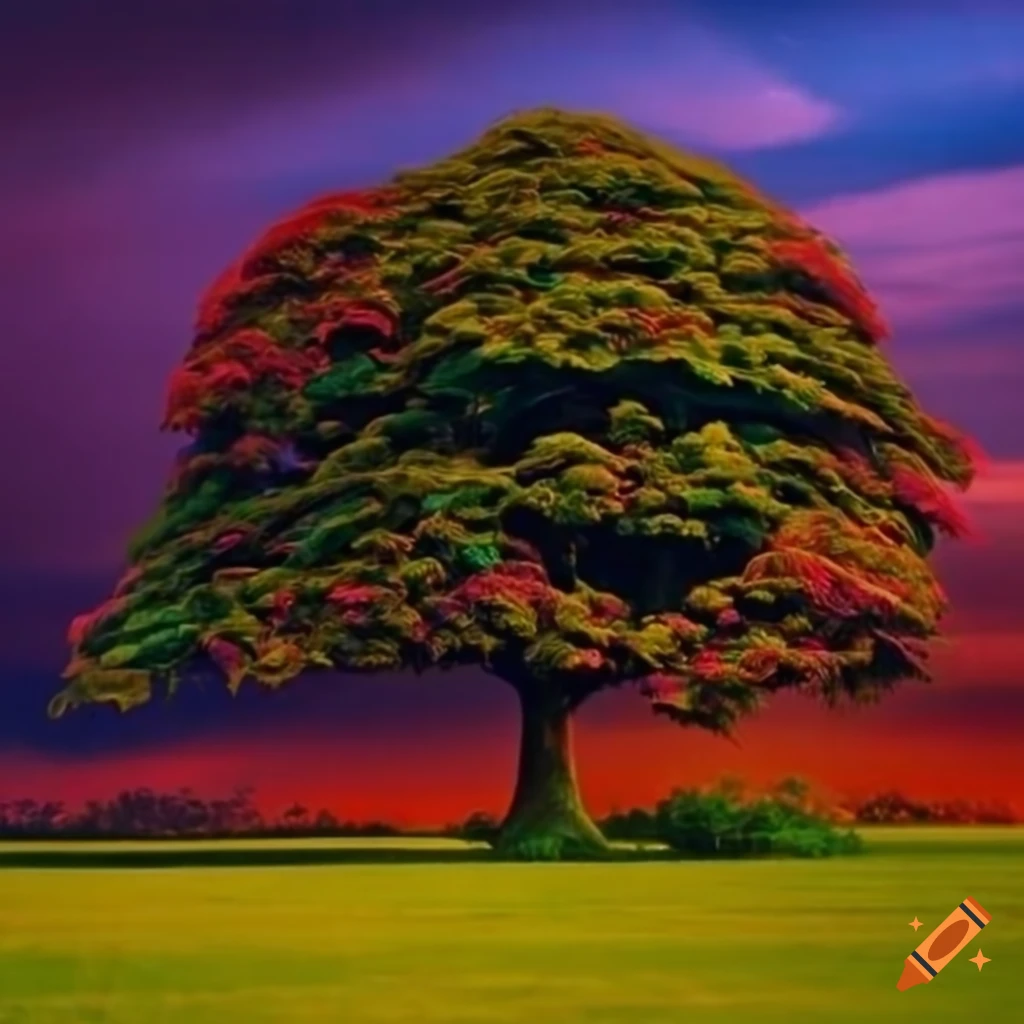 Colorful tree in indonesia
