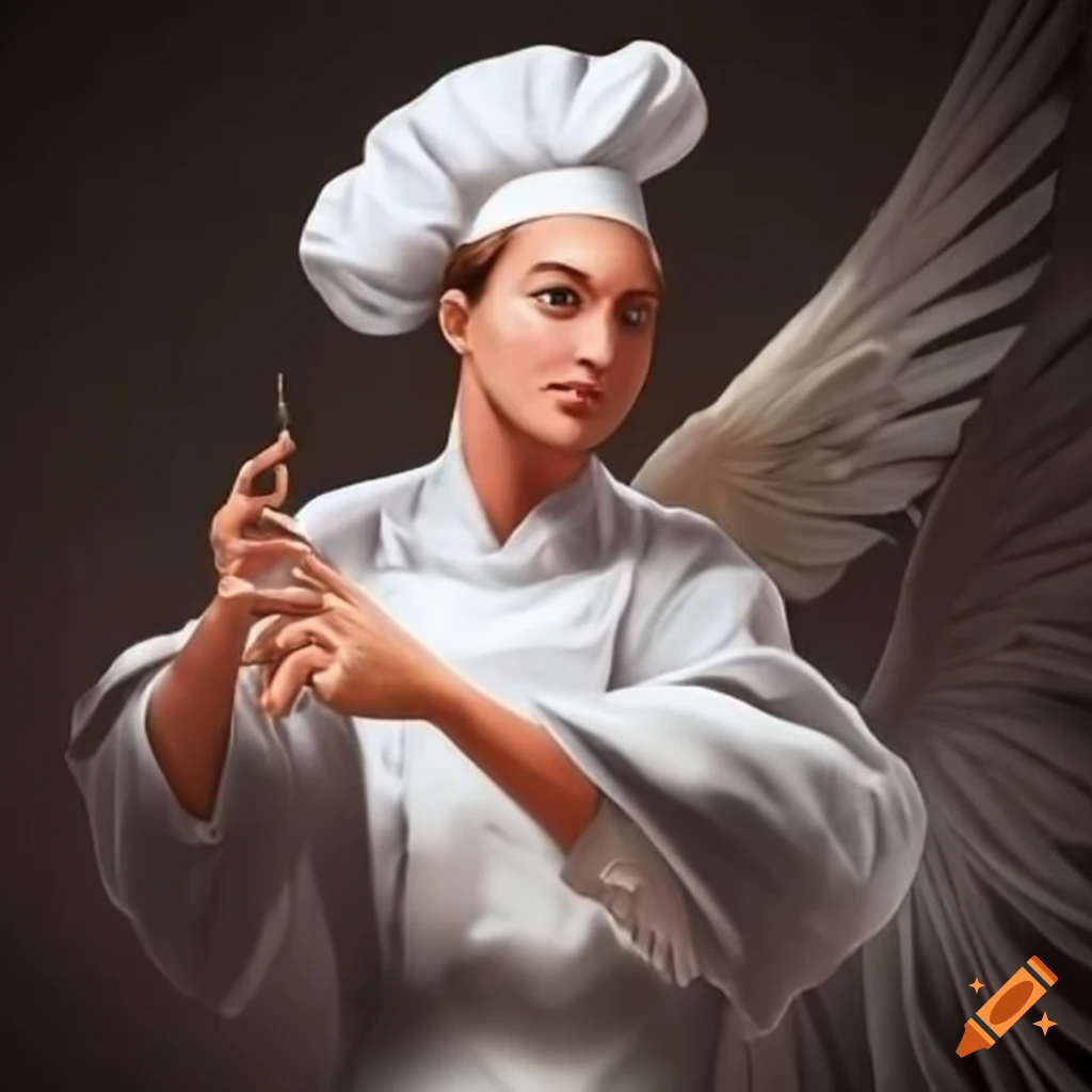 Image of angels cooking and singing on Craiyon