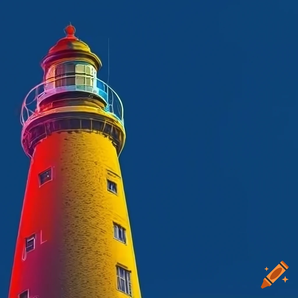 Digital lighthouse ornament in repetitive pattern on Craiyon