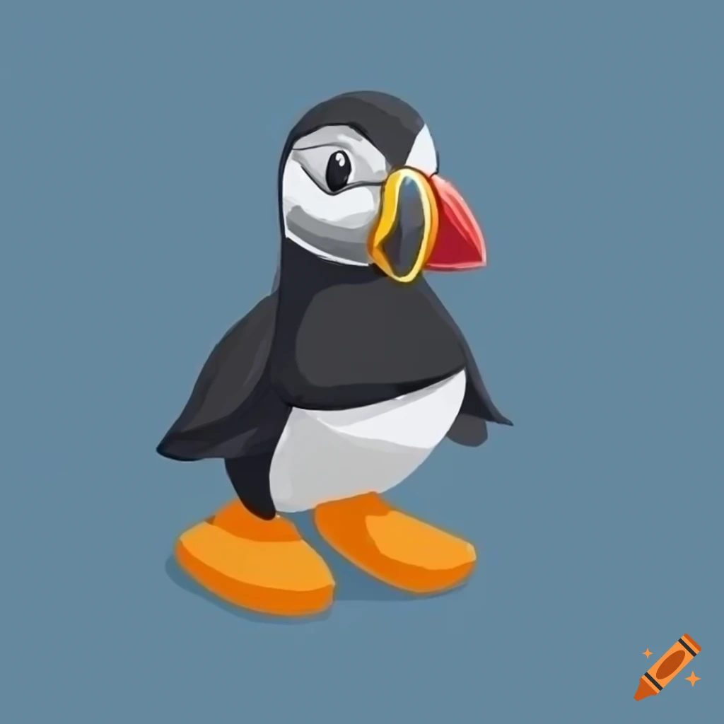 Cartoon penguin in club penguin style on Craiyon