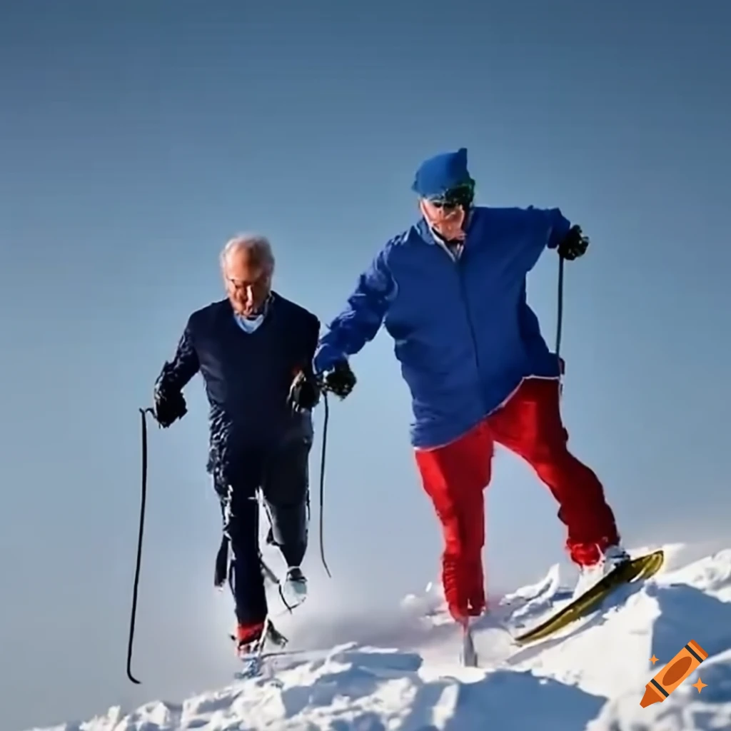 President joe biden skiing on Craiyon