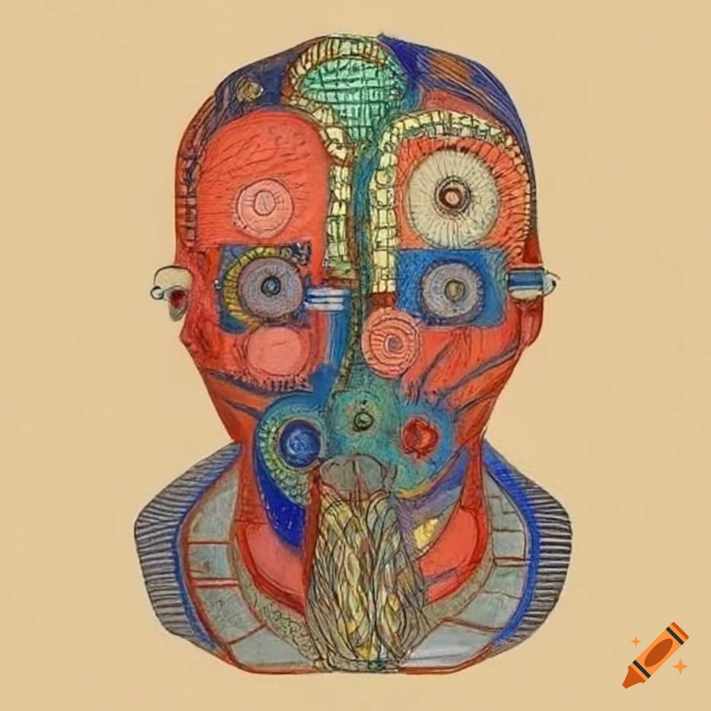 Minimalist god hands logo in a circle inspired by zdzisław beksiński on ...