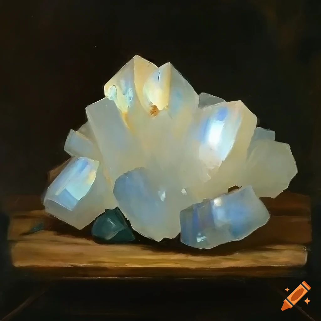 Oil Painting Of Crystals