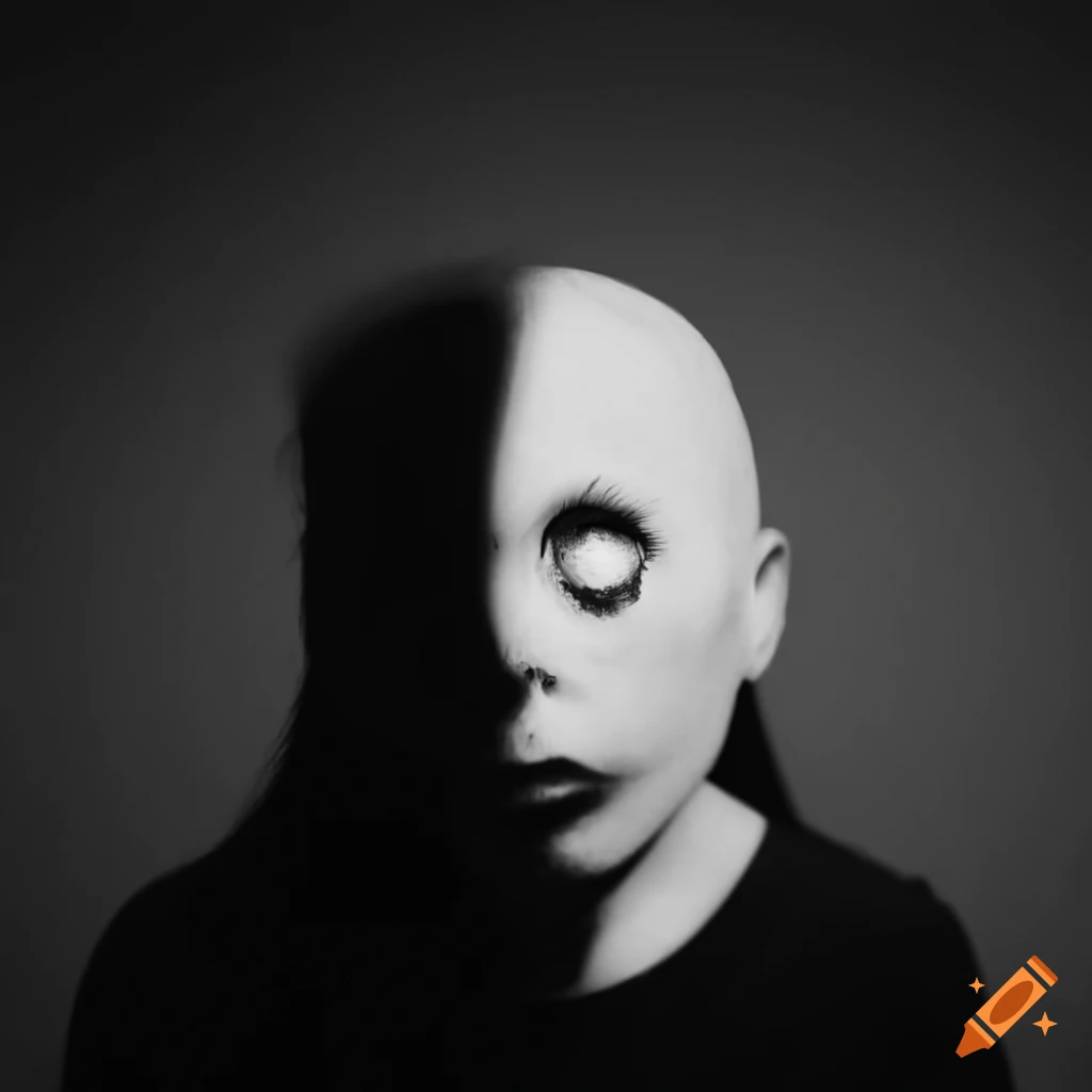 Creepy spooky ghost-sheep with a blackout effect on Craiyon