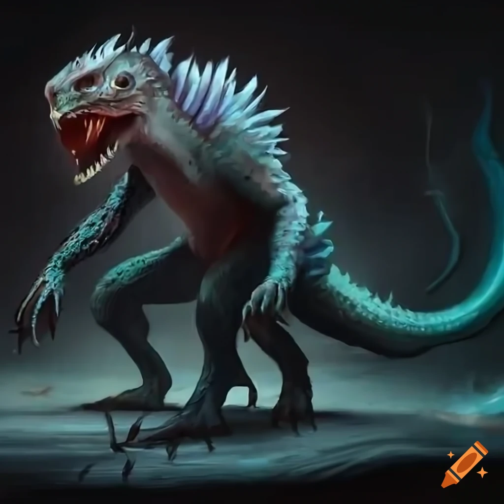 Image of an elegant scaly creature with trusting eyes on Craiyon