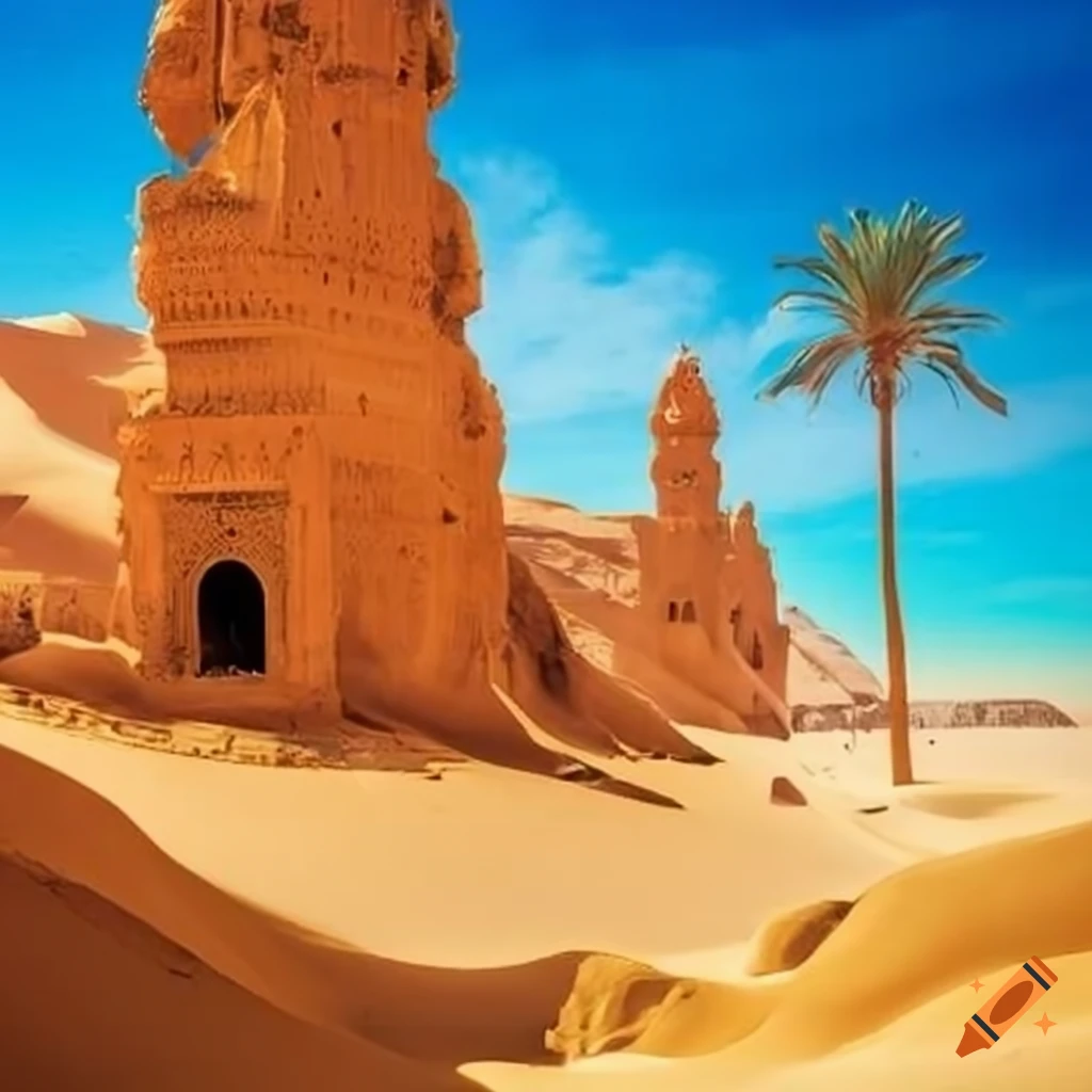 Vibrant arabian oasis on Craiyon