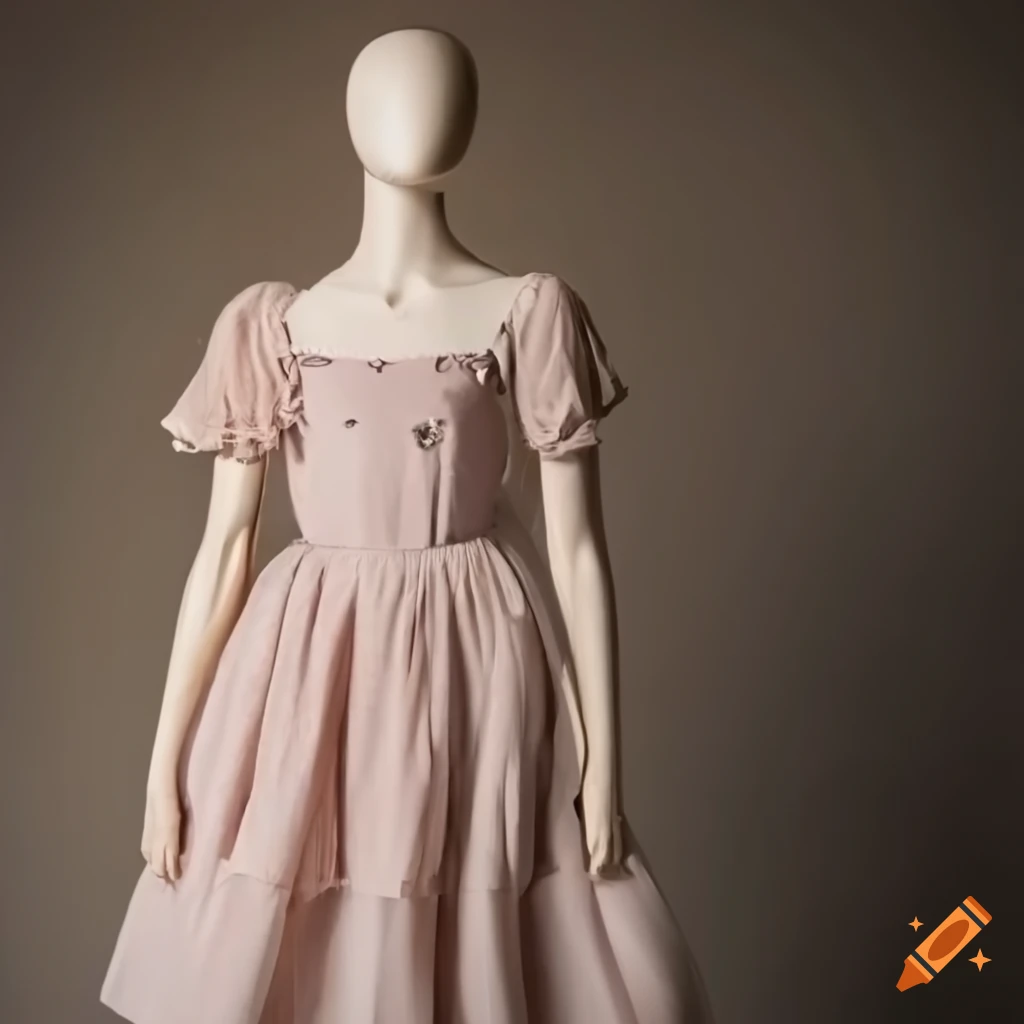 Casual cottagecore outfit on a mannequin on Craiyon