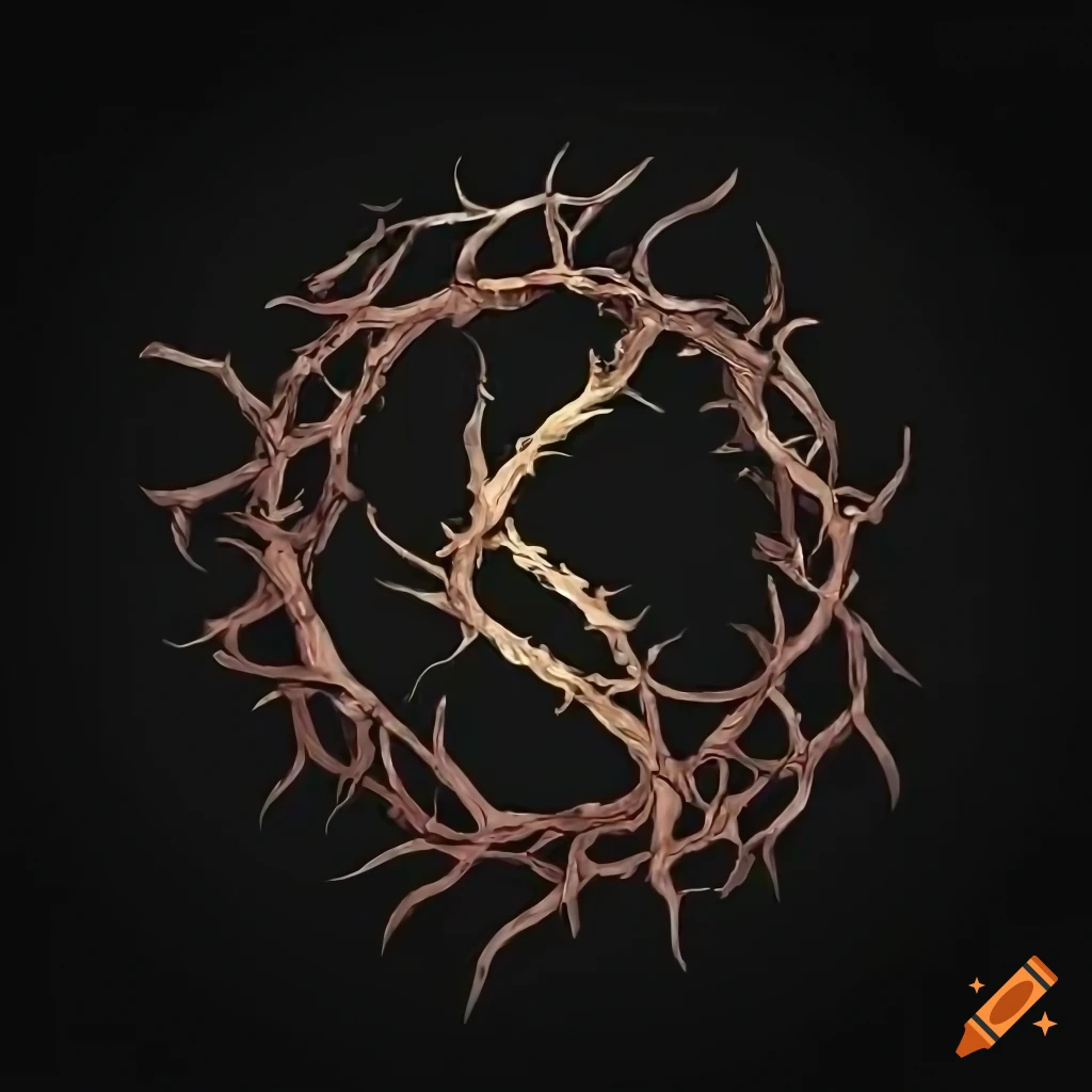 Dark arcane rune symbol of twisted vines and corruption on Craiyon