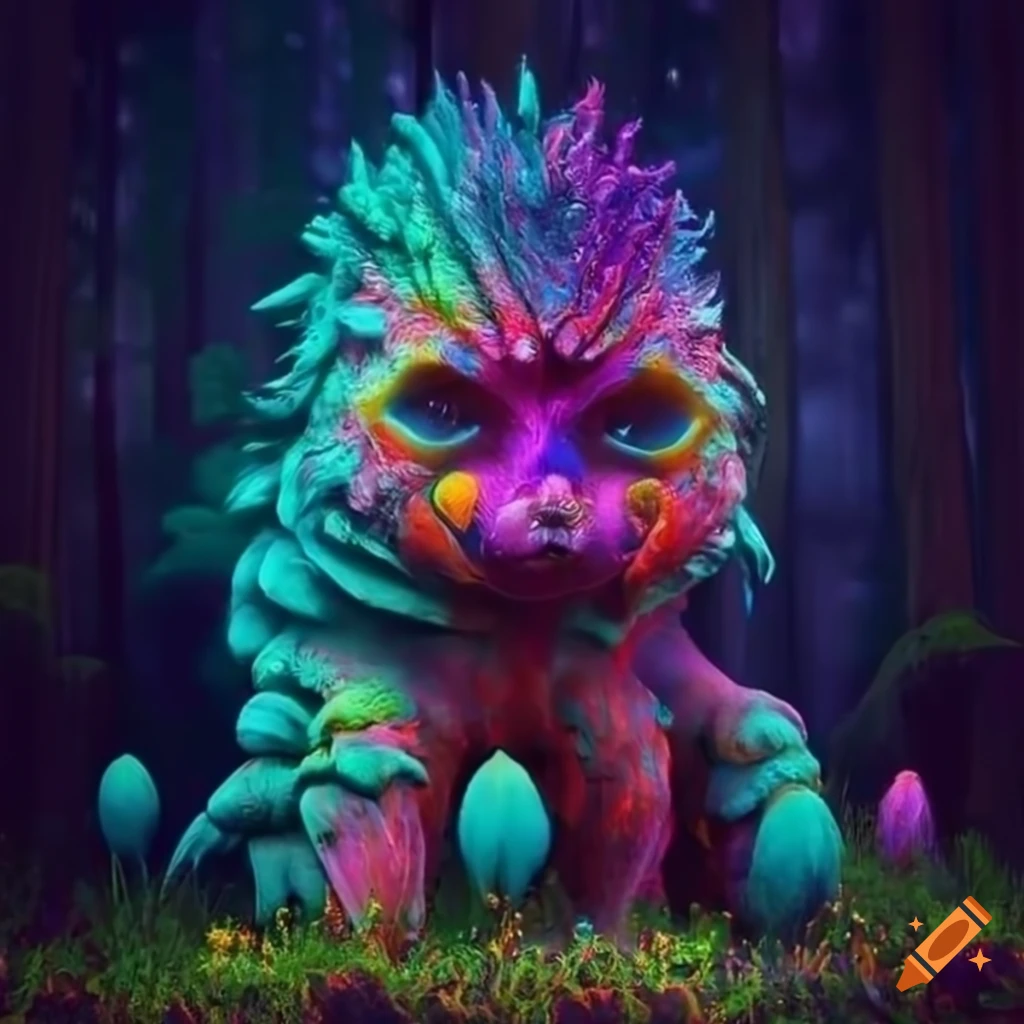 Mythical creatures and mutant omega mart lemon fruit monster in a ...