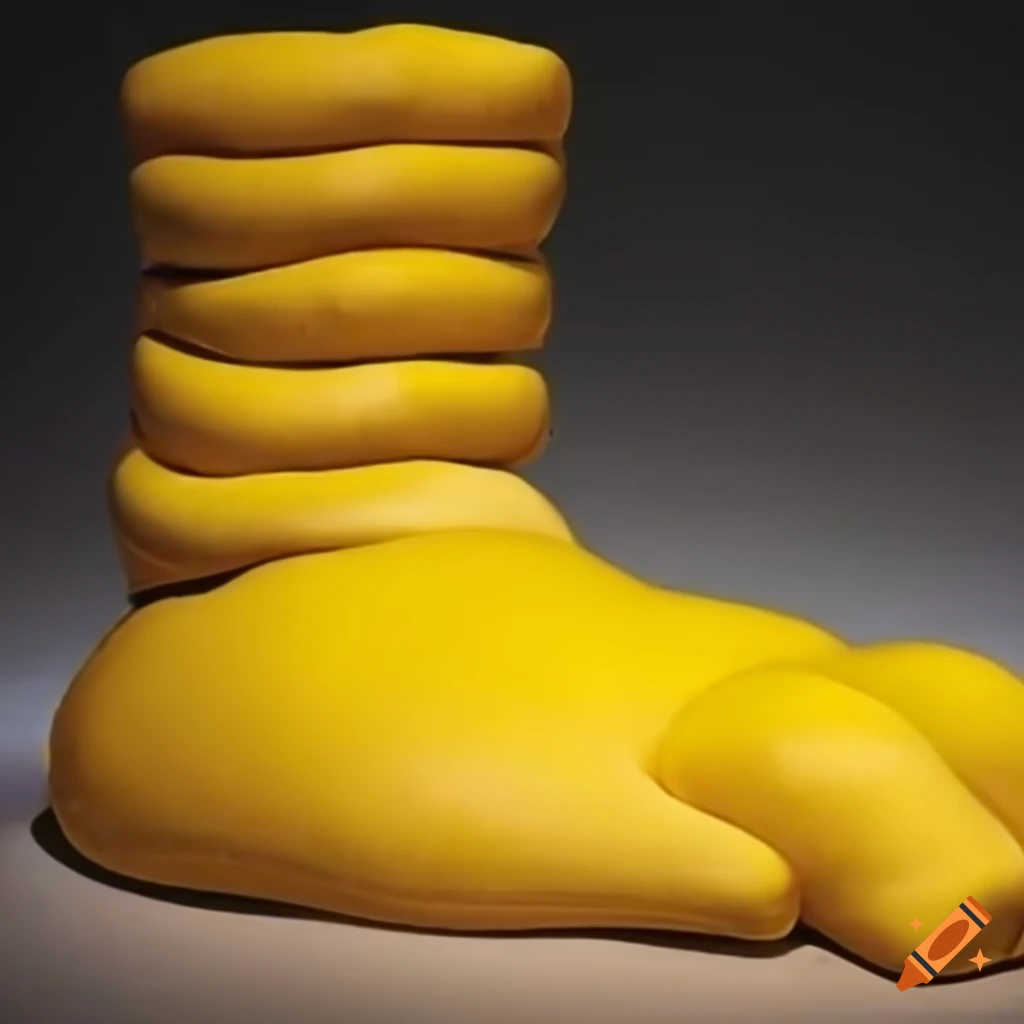 Close-up of winnie the pooh's yellow feet