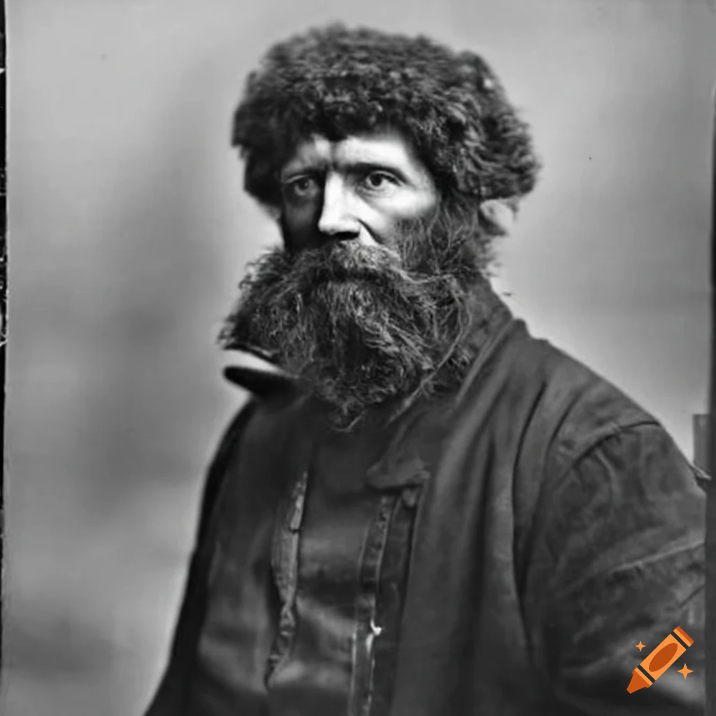 Portrait of an antarctic explorer in 1900
