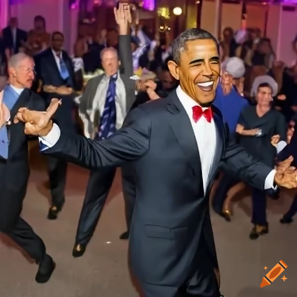 Barack obama and joe biden dancing on Craiyon