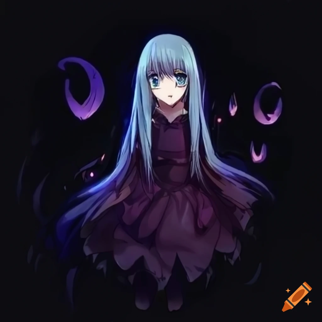 Anime character dressed as a ghost for halloween