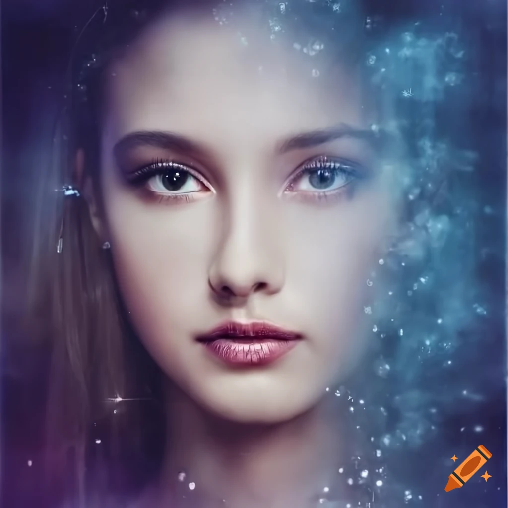 Intricate portrait of a young female model with extravagant attitude on ...