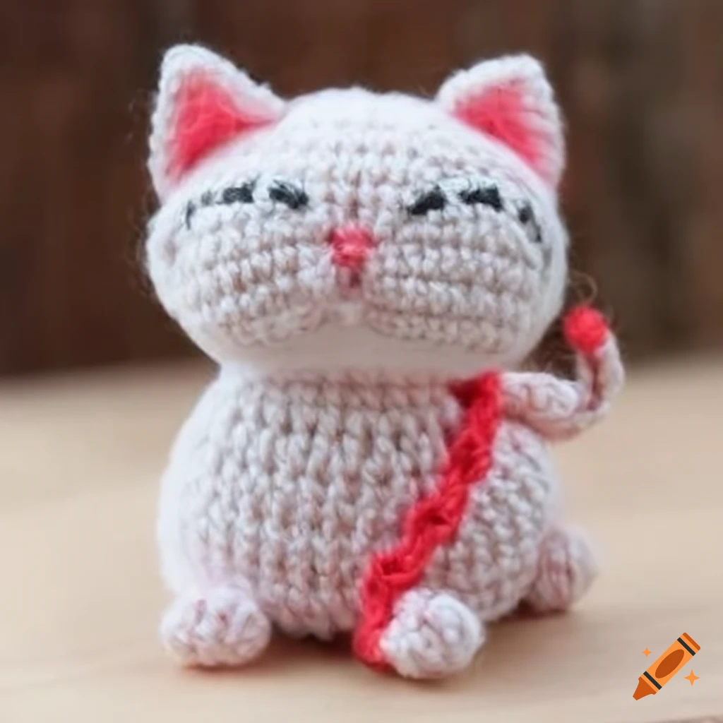 Crochet cat on Craiyon