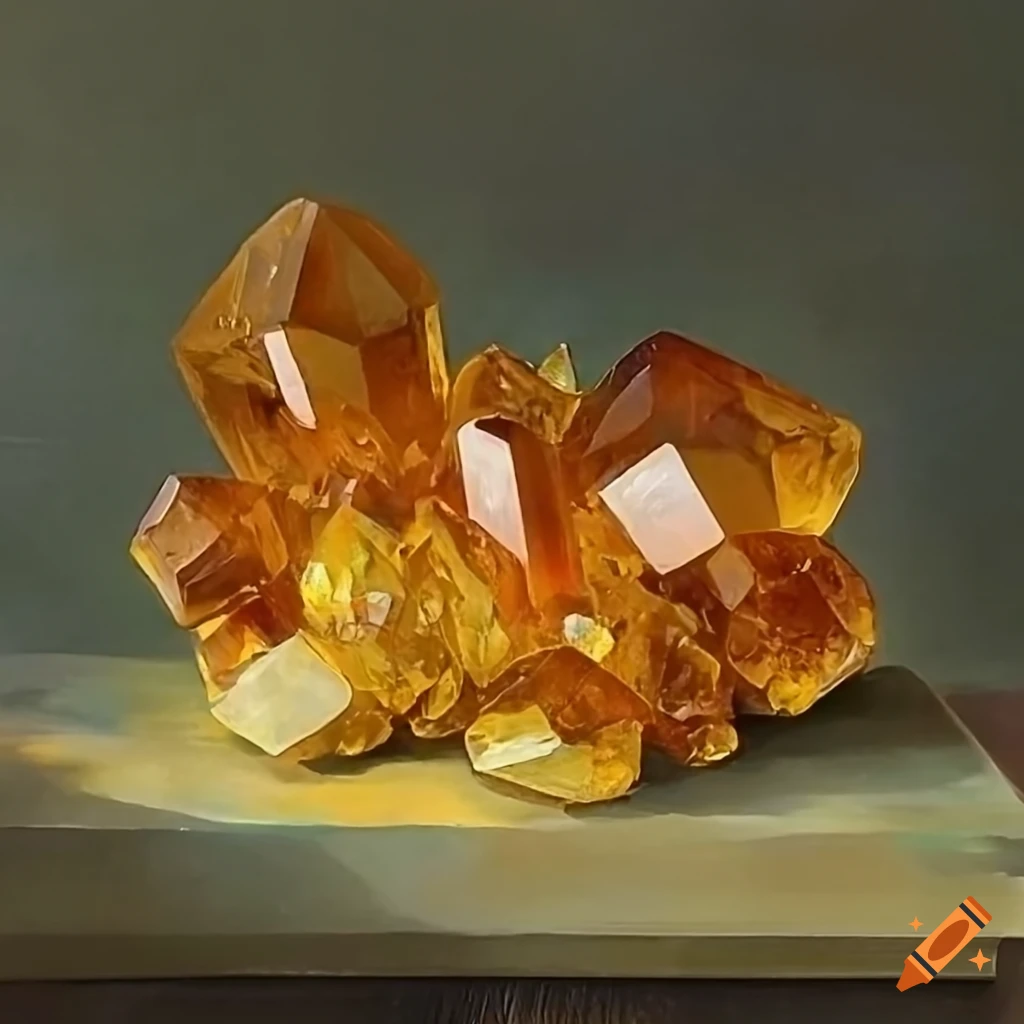 Oil Painting Of Crystals