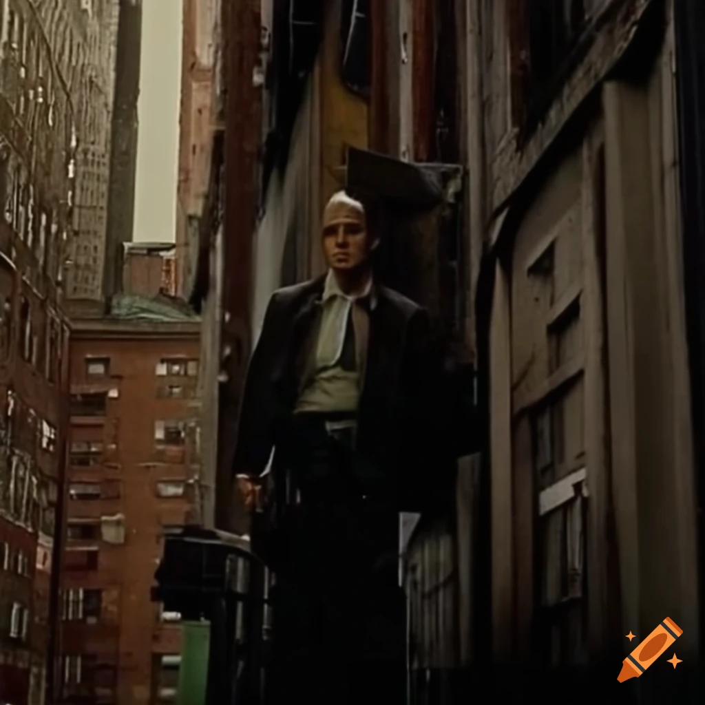 Noir movie scene of a rainy New York back alley in the 90s on Craiyon