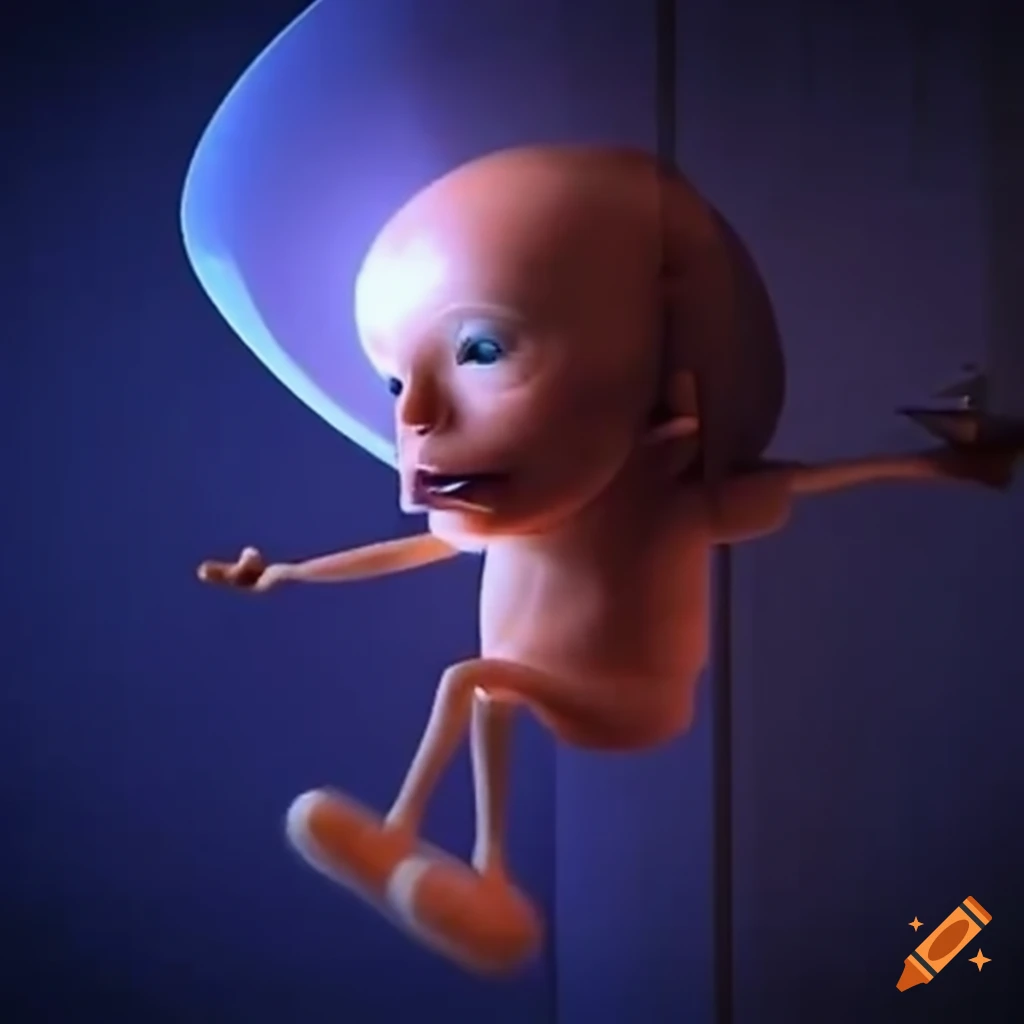 Funny person learning to walk on Craiyon