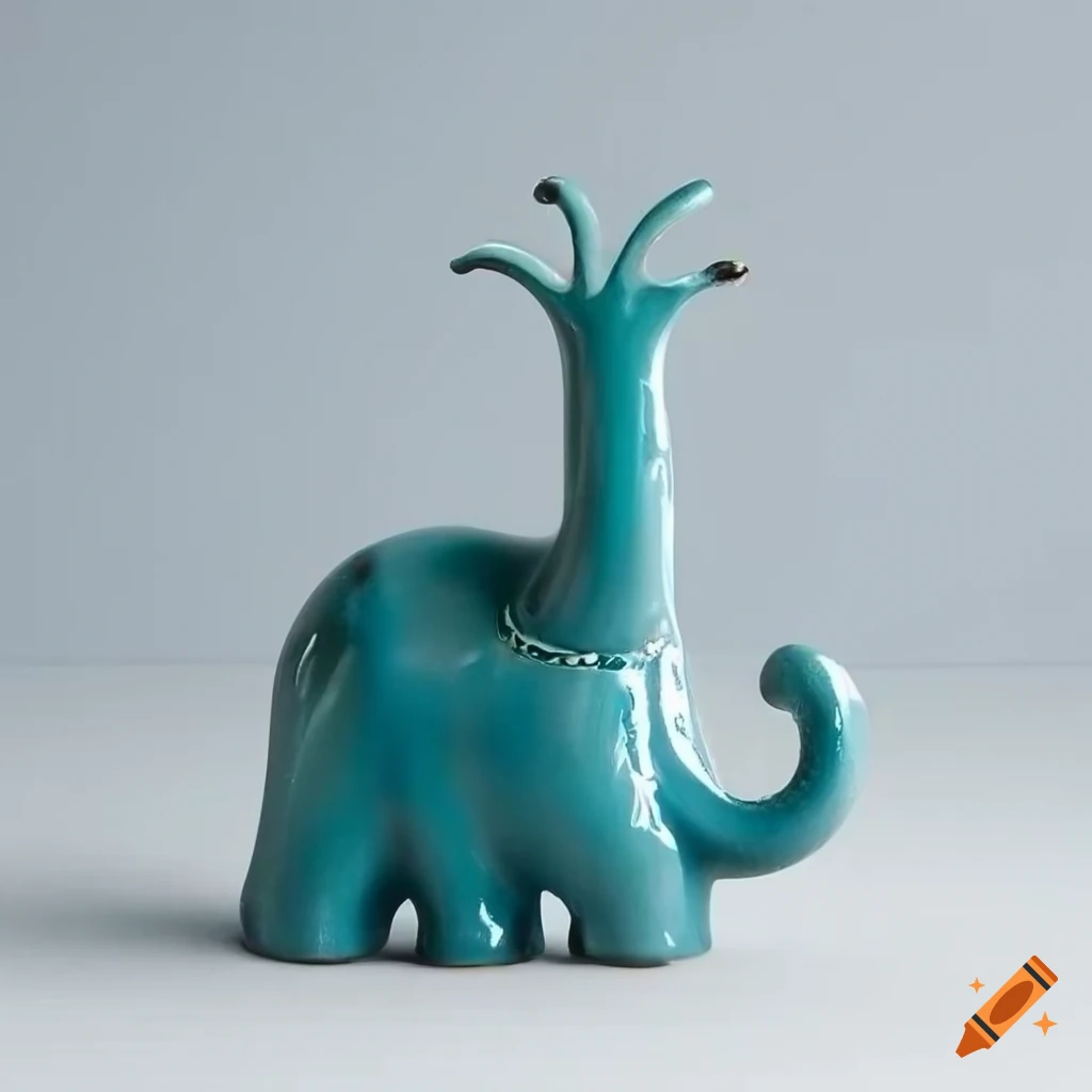 Willow pattern porcelain ceramic elephant